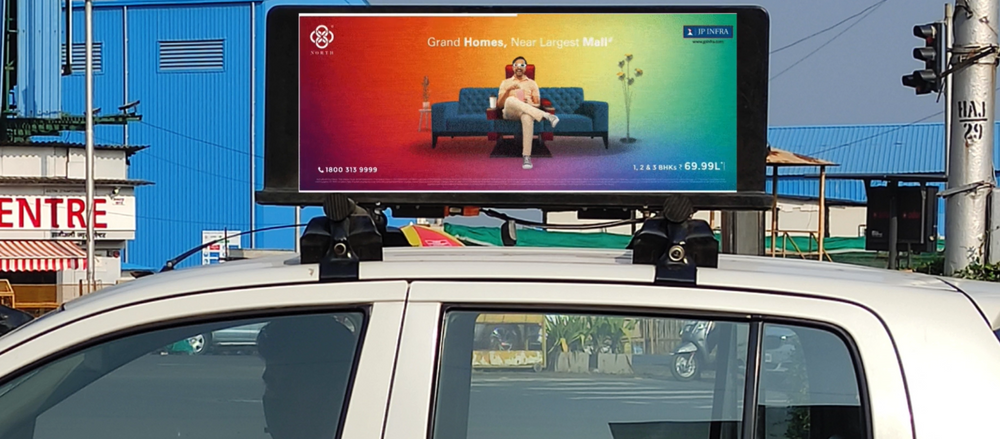 JP Infra x LytAds: Taxi Top Digital Screens Advertising